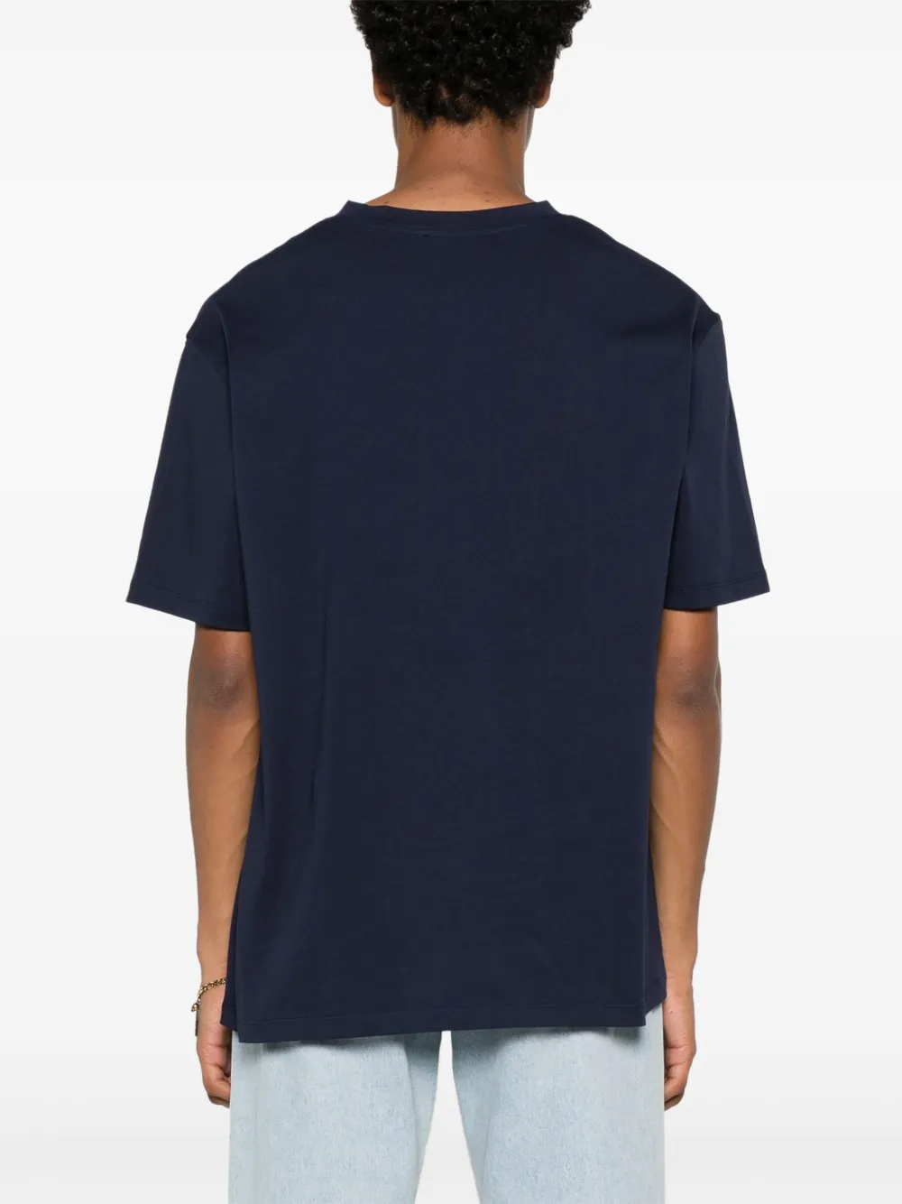 Balmain Playera Con Logo Bordado | Azul | FARFETCH MX