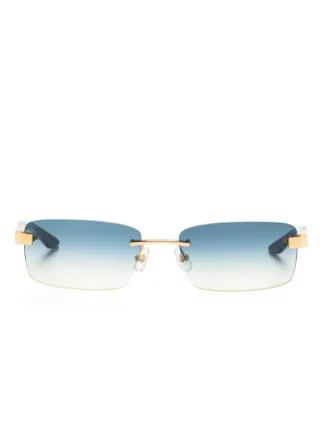 Maybach Eyewear The Artist III Rimless Sunglasses | Blue | FARFETCH BH