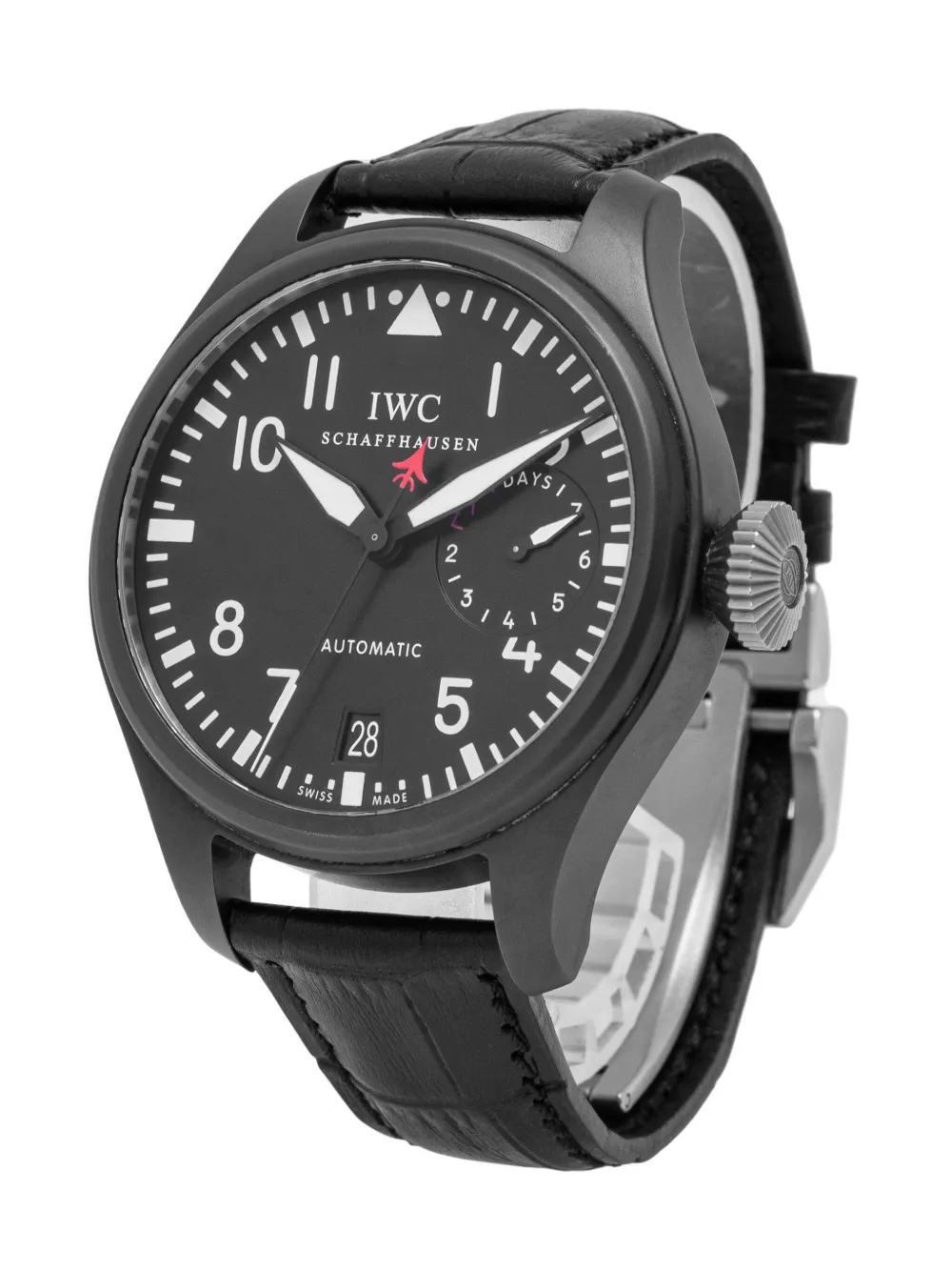 IWC Schaffhausen 2015 pre-owned Big Pilot Top Gun 48mm | Black | FARFETCH