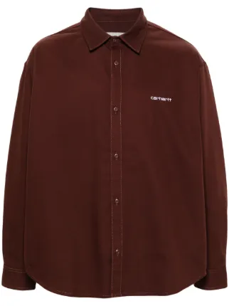 Carhartt WIP Module Script Shirt | Brown | FARFETCH
