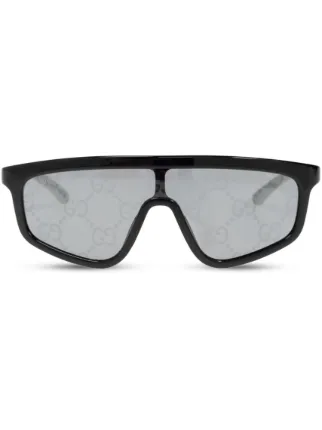Gucci Eyewear Mask Frame Sunglasses | Black | FARFETCH