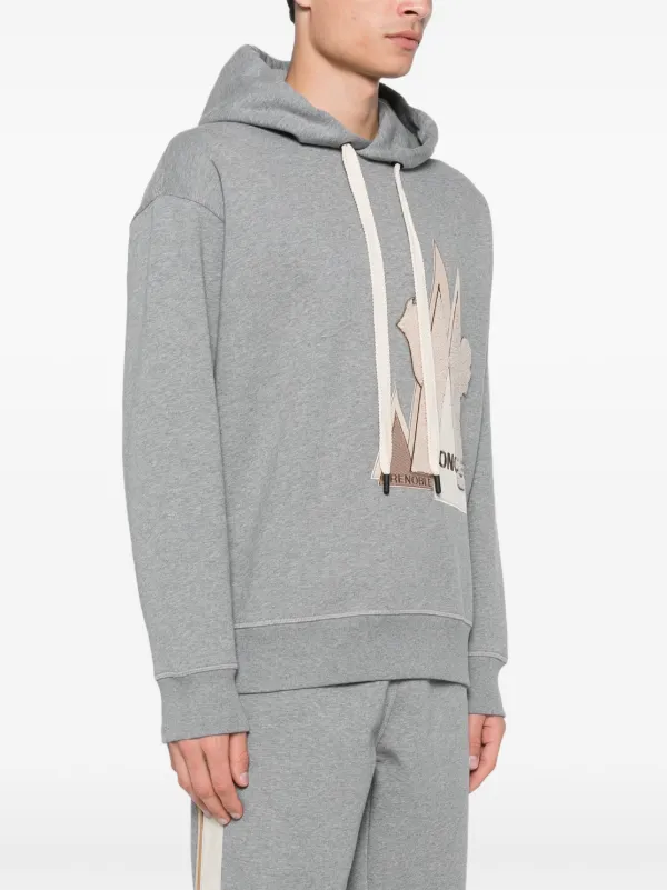 Moncler Grenoble Mountain logo Hoodie Grey FARFETCH CA