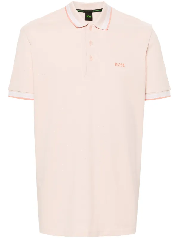 BOSS Polo a Logo Brode Rose FARFETCH FR