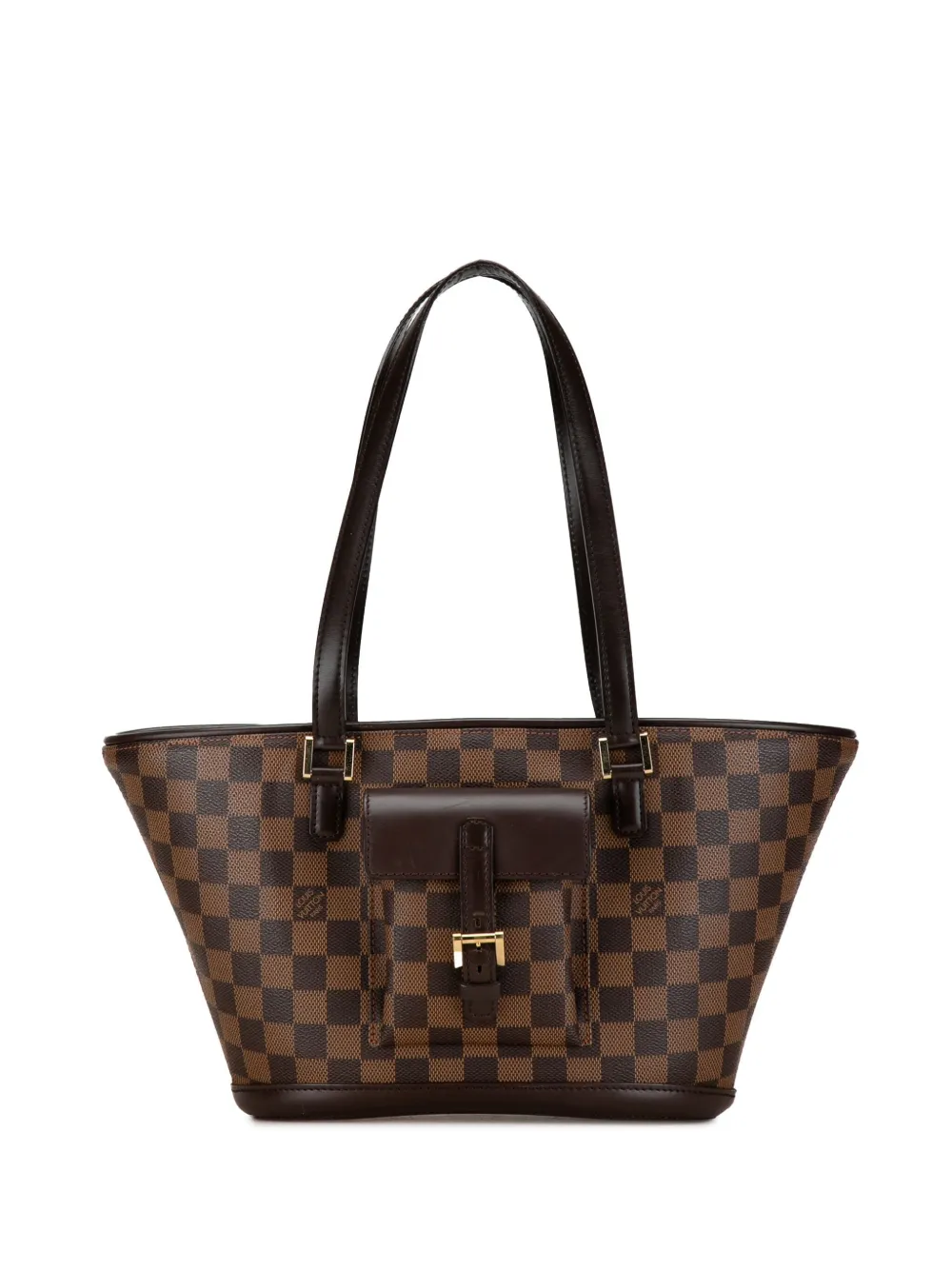 Louis Vuitton Pre-Owned 2003 Damier Ebene Manosque PM Shoulder Bag ...