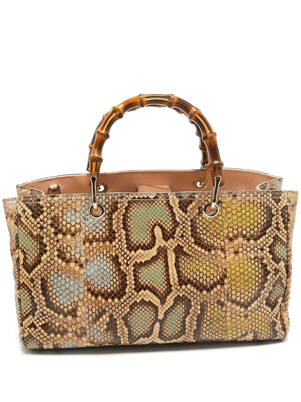 Gucci Bamboo Medium Handbag | Brown | FARFETCH AO