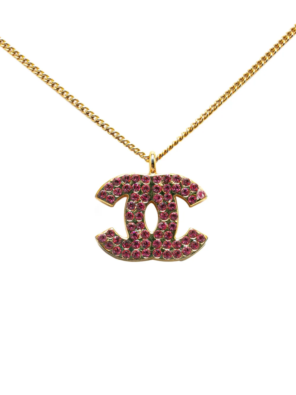 CHANEL Pre-Owned 2002 CC Rhinestone Costume Necklace - Farfetch