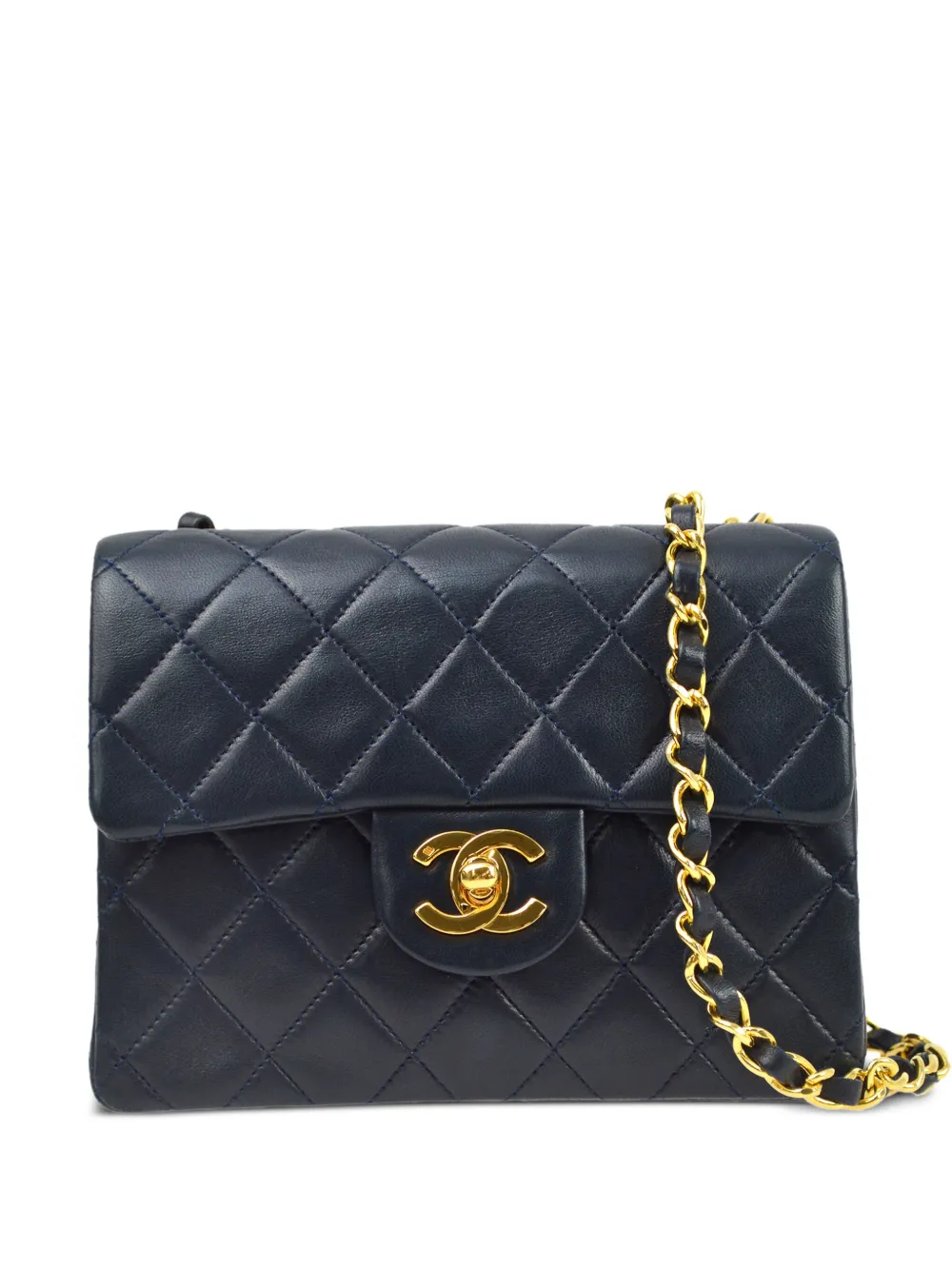 CHANEL Pre-Owned 1990 Mini Classic Square Flap Shoulder Bag - Farfetch