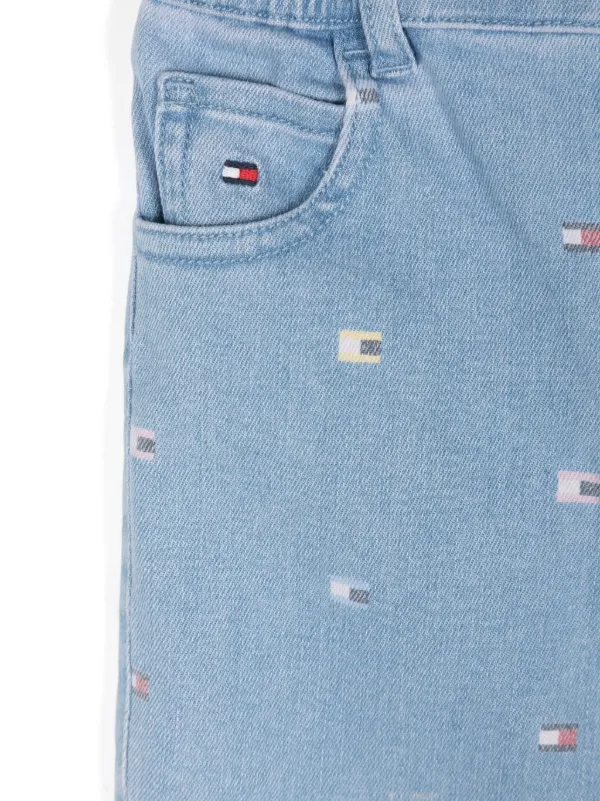 Tommy Hilfiger Junior Jeans Mit Logo Print Blau FARFETCH DE