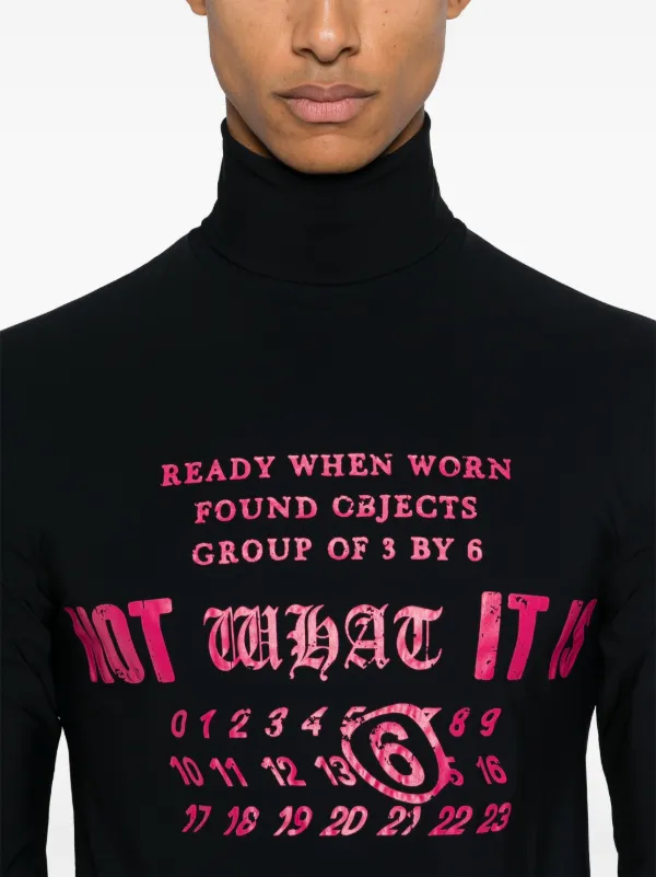 MM6 Maison Margiela Signature Numbers Print Top | Black MM6 Maison Margiela Signature Numbers Print Top | Black