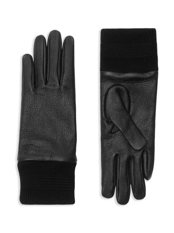Burberry EKD Leather Gloves Black FARFETCH