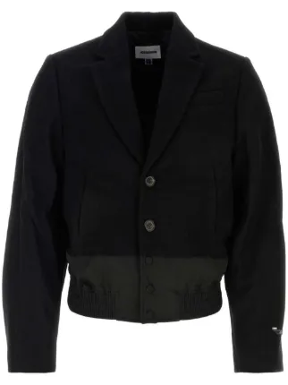 Ader Error Wool Bomber Jacket | Black | FARFETCH
