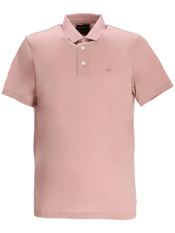 Emporio Armani Eagle motif Polo Shirt Pink FARFETCH JO