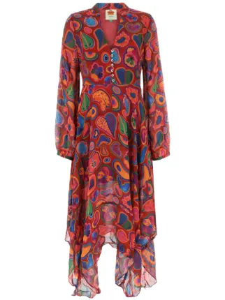 FARM Rio graphic-print Dress | Red | FARFETCH