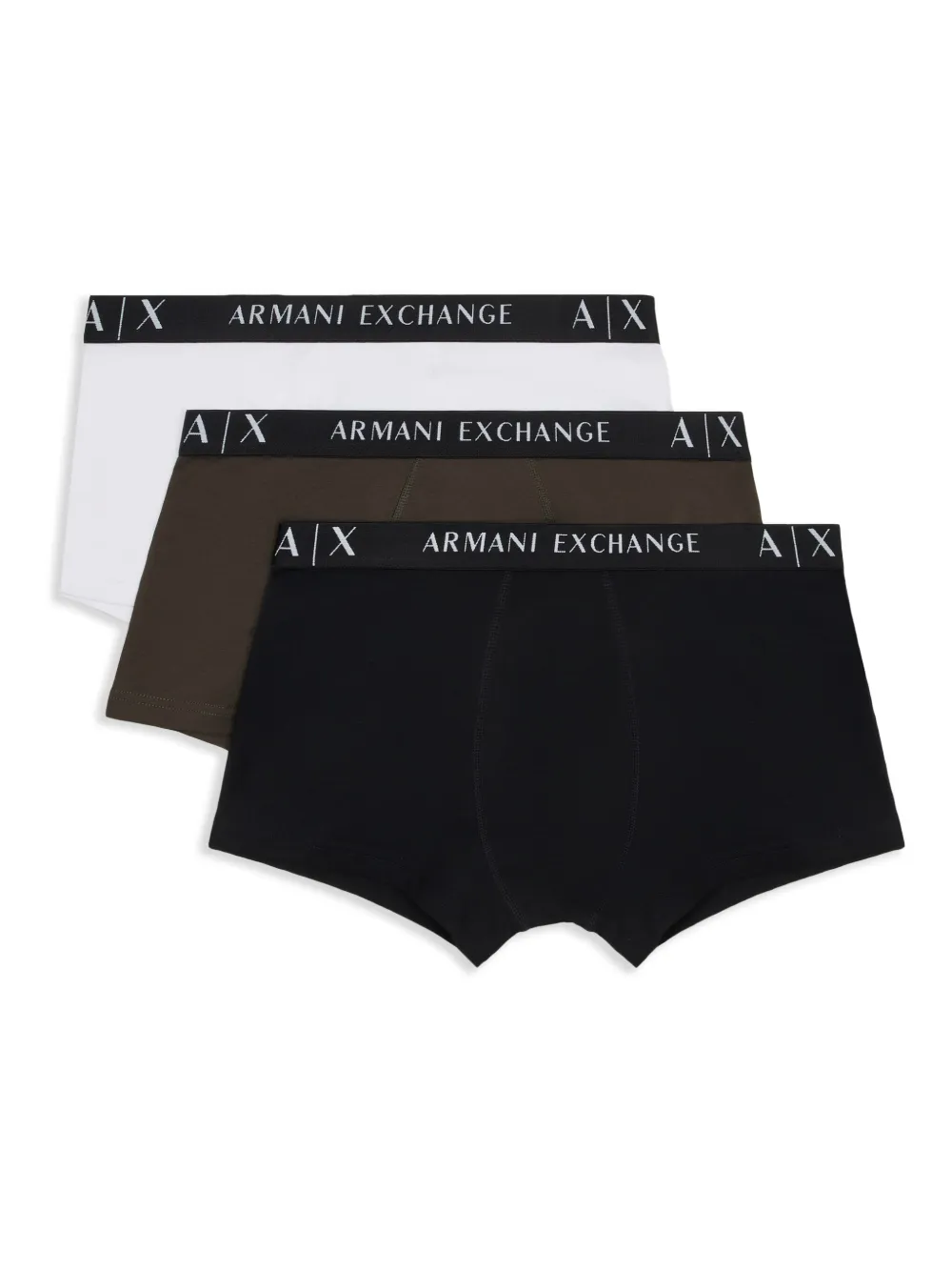 Armani Exchange Logo Waistband Boxers (set Of 3) | White | FARFETCH