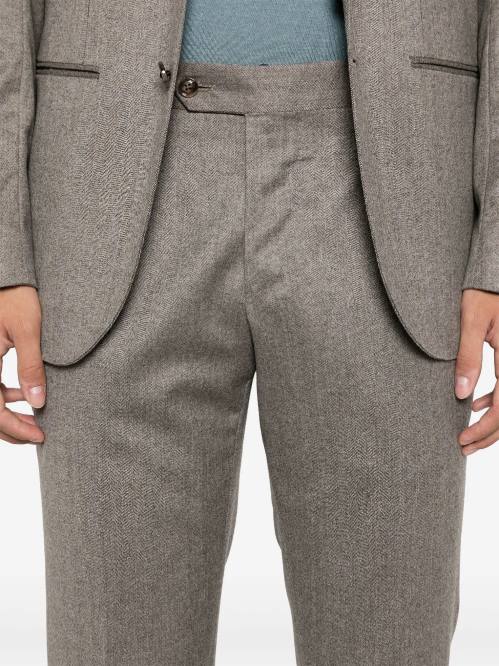 Barba herringbone-pattern Suit | Brown | FARFETCH