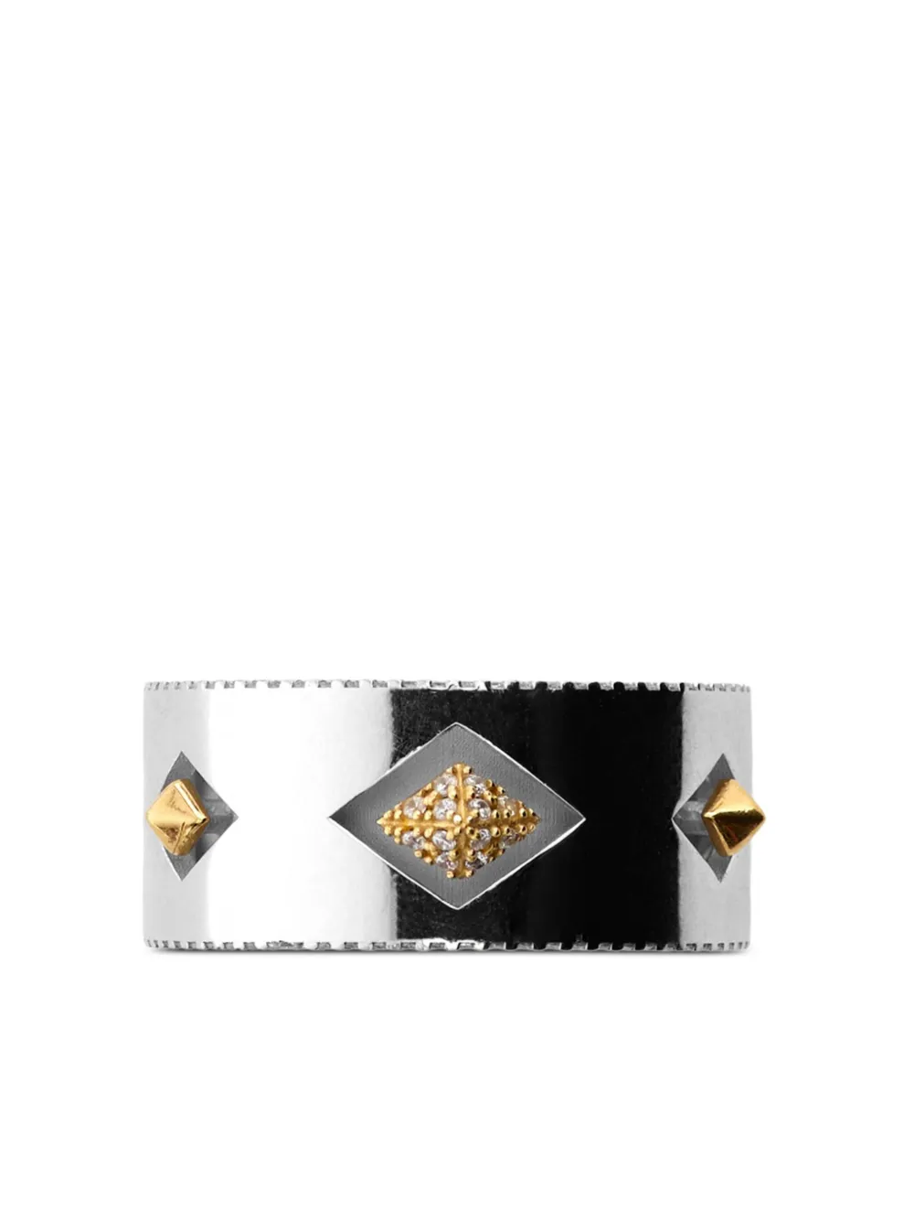 Burberry Hollow Pavé Ring | Silver | FARFETCH