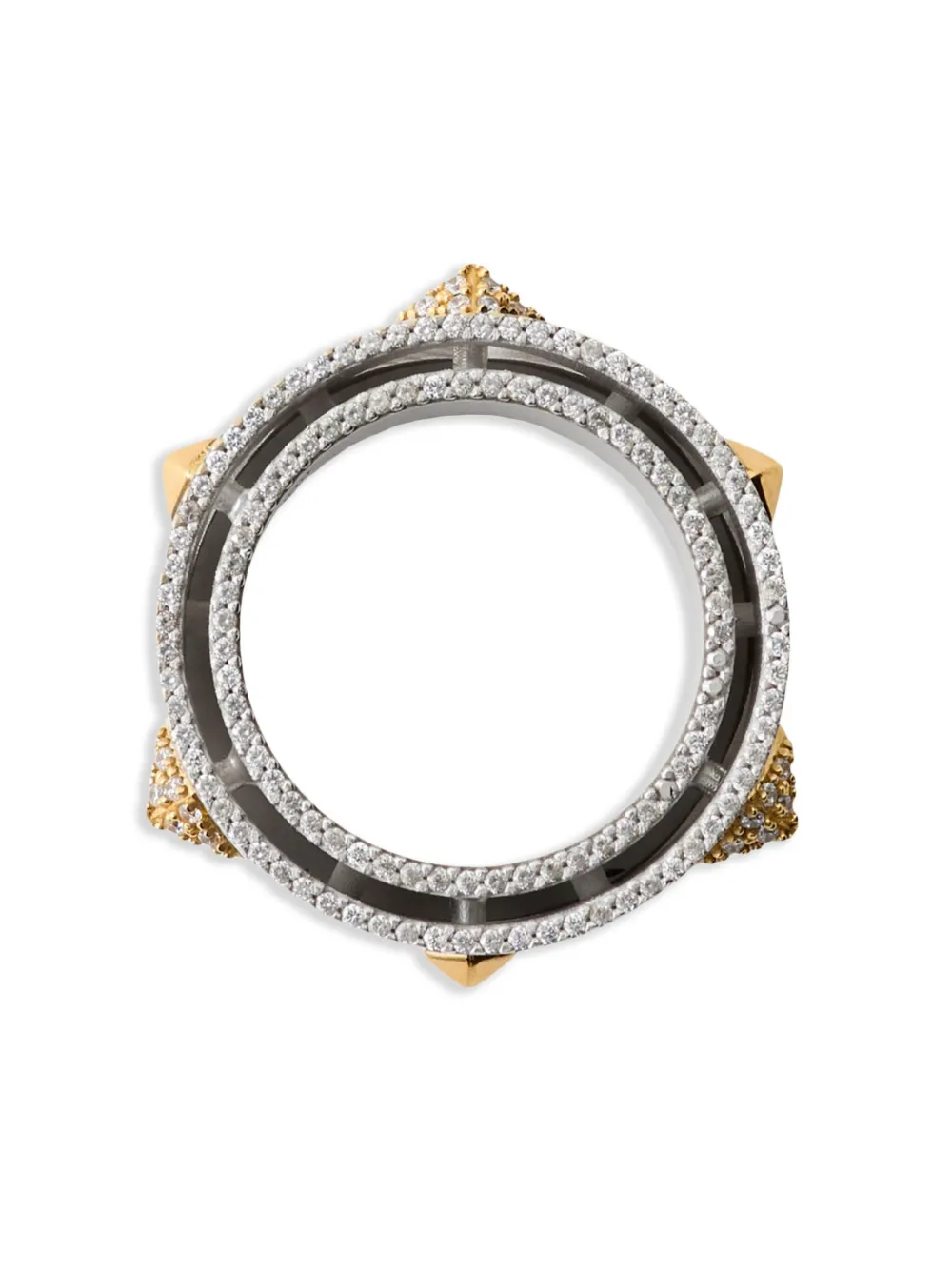 Burberry Hollow Pavé Ring | Silver | FARFETCH