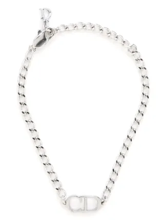 Christian Dior Pre Owned CD Bracelet Silver FARFETCH UK