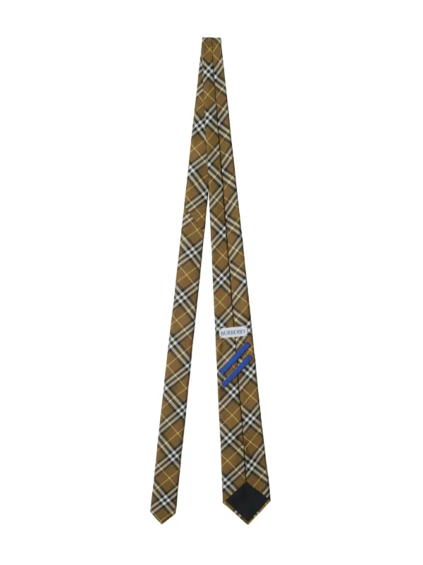 Burberry Check Silk Tie Green FARFETCH UK