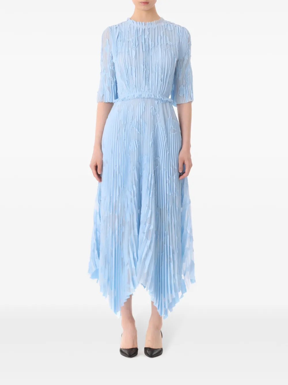 Jason Wu Collection Floral Pleated Dress | Blue | FARFETCH UK