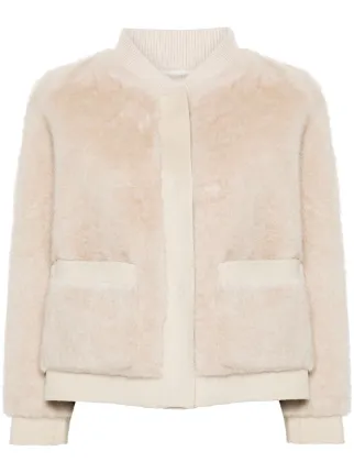 VALENTINI 1972 페이크 시어링 봄버 재킷 | 브라운 | FARFETCH KR