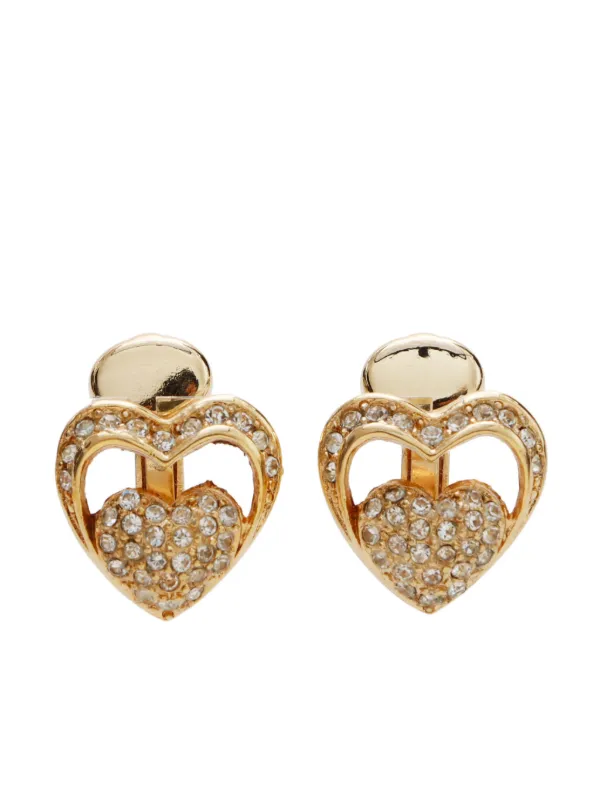 Dior earrings heart store