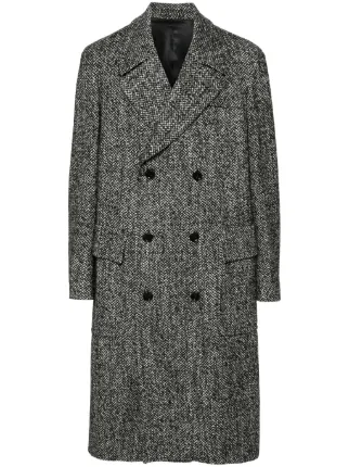 Lardini logo-clip Coat | Black | FARFETCH
