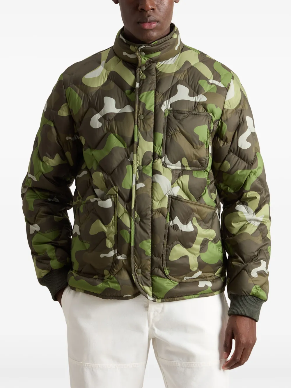 Woolrich Heritage Camo Jacket | Green | FARFETCH UK