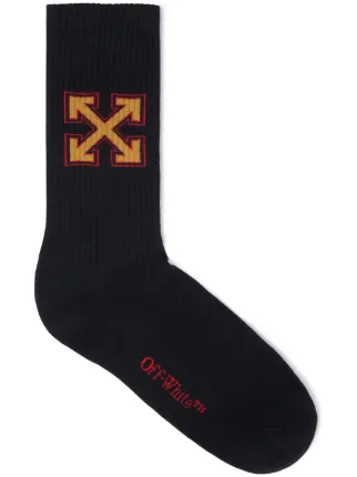 Off-White x A.C. Milan logo-jacquard Socks | Black | FARFETCH