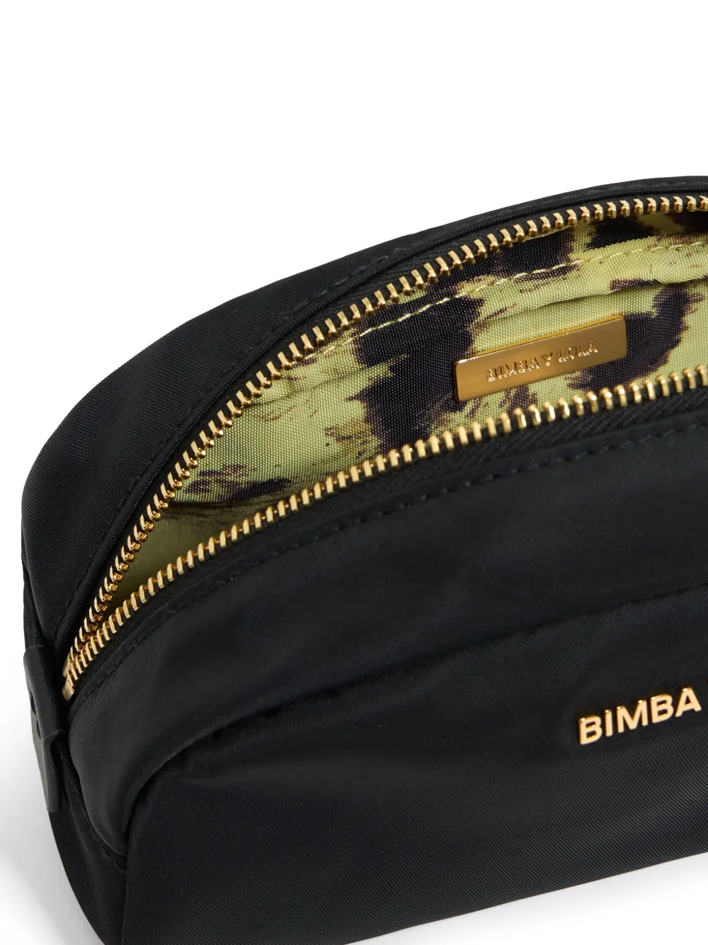 Bimba y Lola logo-lettering Makeup Bag | Black | FARFETCH