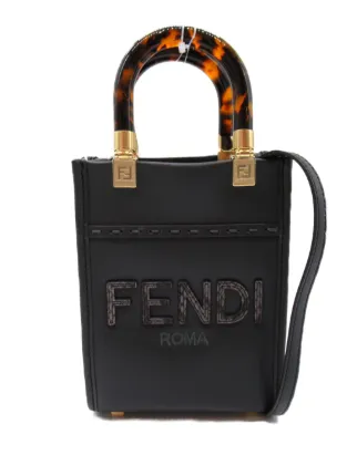 Fendi Pre-Owned 2010s Mini Sunshine Shoulder Bag | Grey | FARFETCH