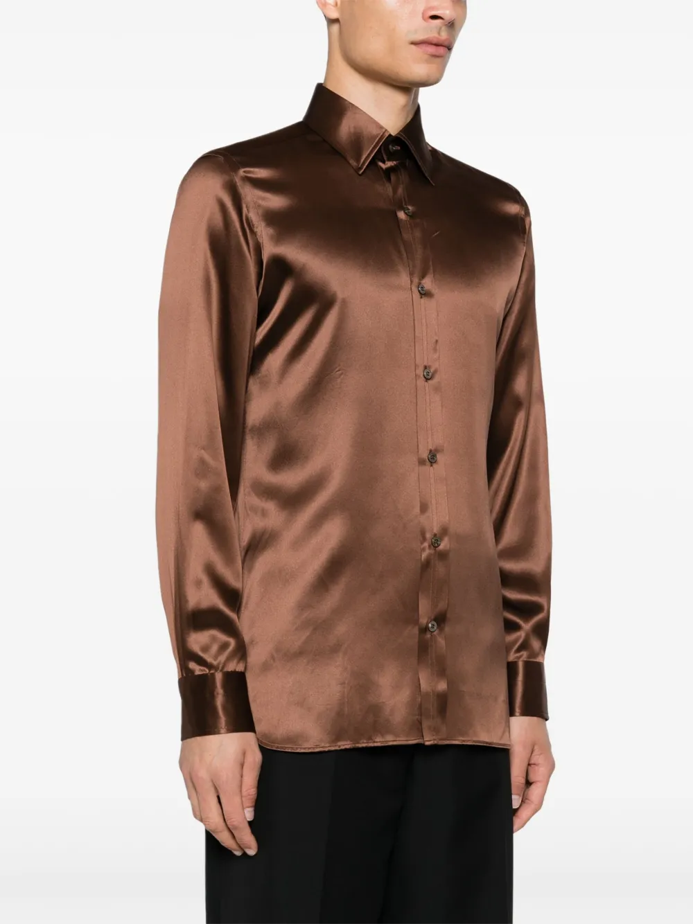 TOM FORD Silk Shirt | Brown | FARFETCH
