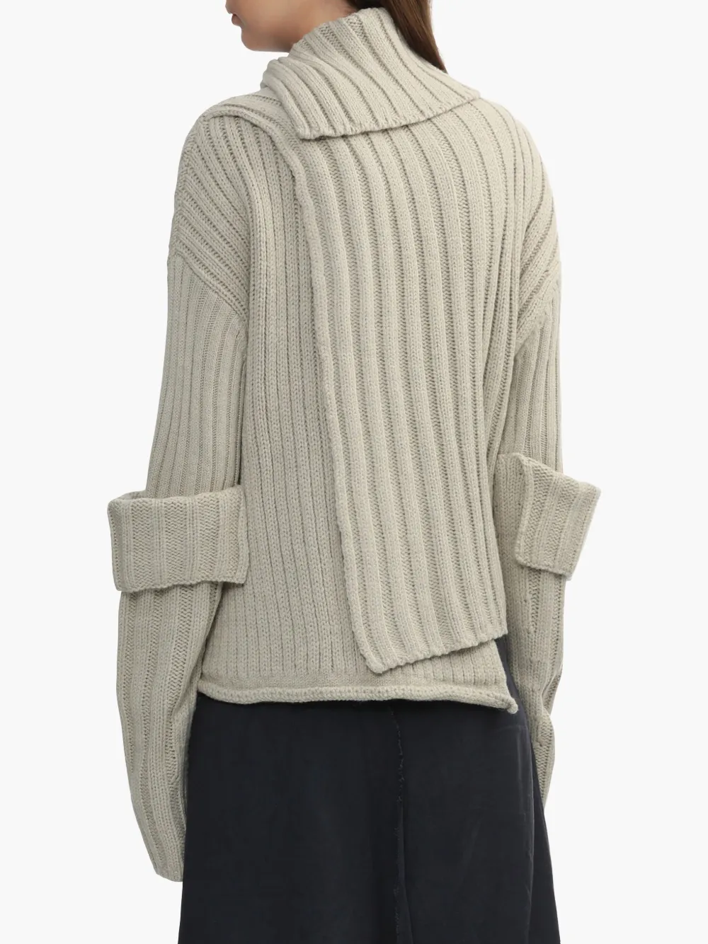 Y's Suéter Asimétrico a Capas | Neutro | FARFETCH MX