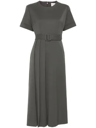 P.A.R.O.S.H. pleat-detailed Midi Dress | Green | FARFETCH