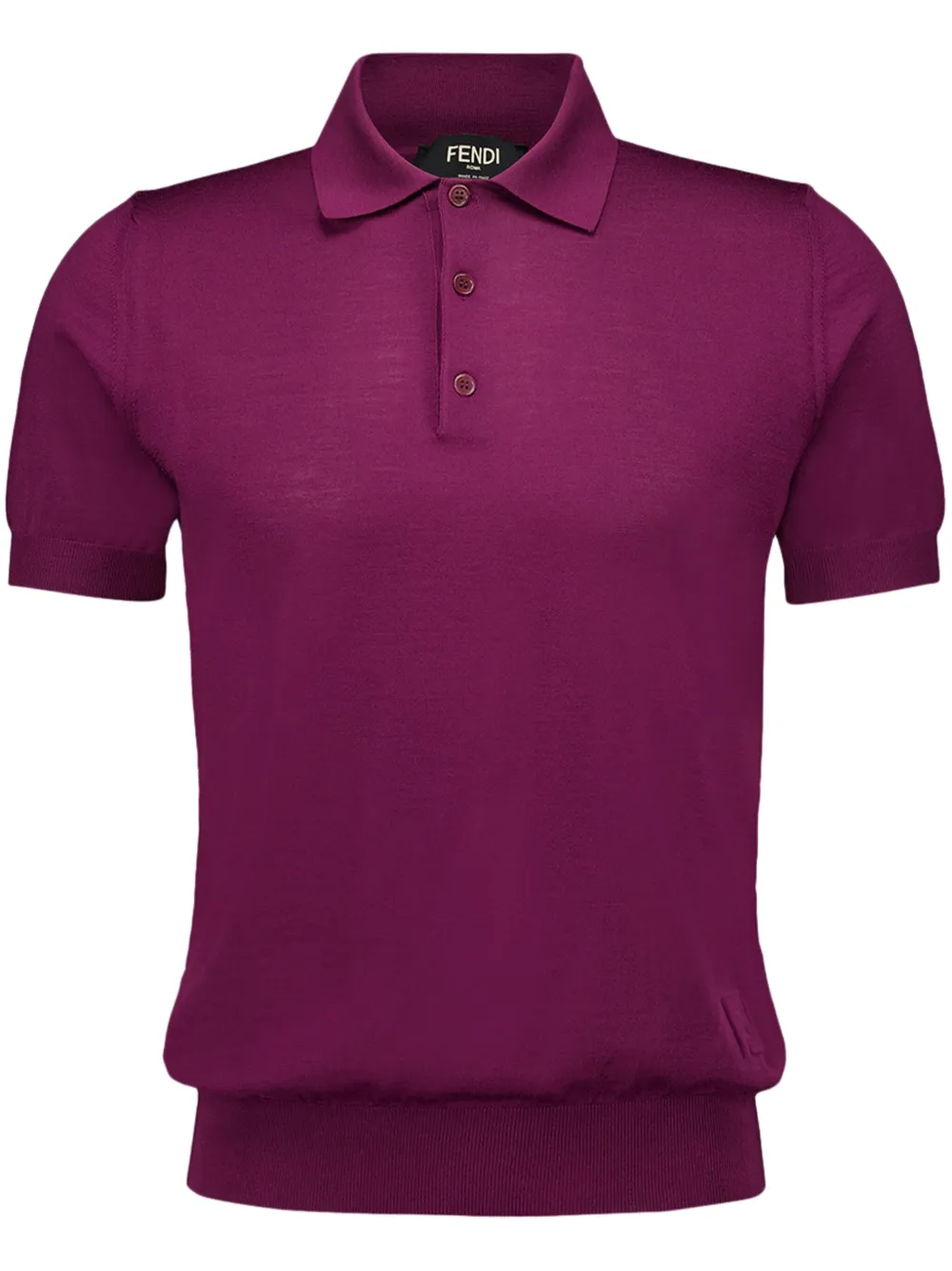 FENDI Playera Tipo Polo De Lana Con Logo En Relieve | Morado | FARFETCH CO