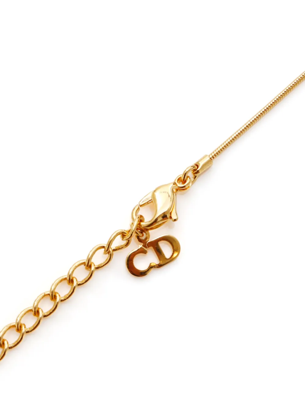 Christian Dior Pre-Owned Logo Pendant Necklace | Gold | FARFETCH