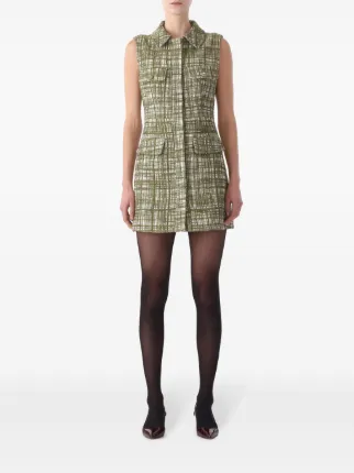 Jason Wu Tweed Mini Dress | Green | FARFETCH