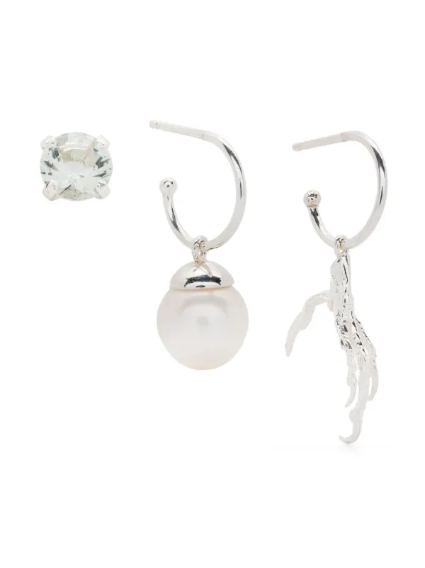 Wouters Hendrix GriGri detail Earrings set Of three Silber FARFETCH DE