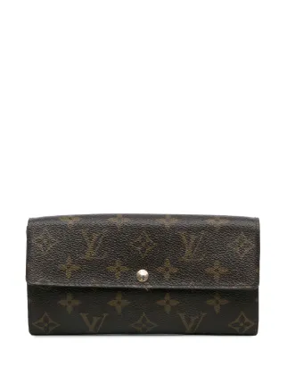 Louis Vuitton Pre-Owned 2011 Monogram Sarah Wallet Long Wallets | Brown ...