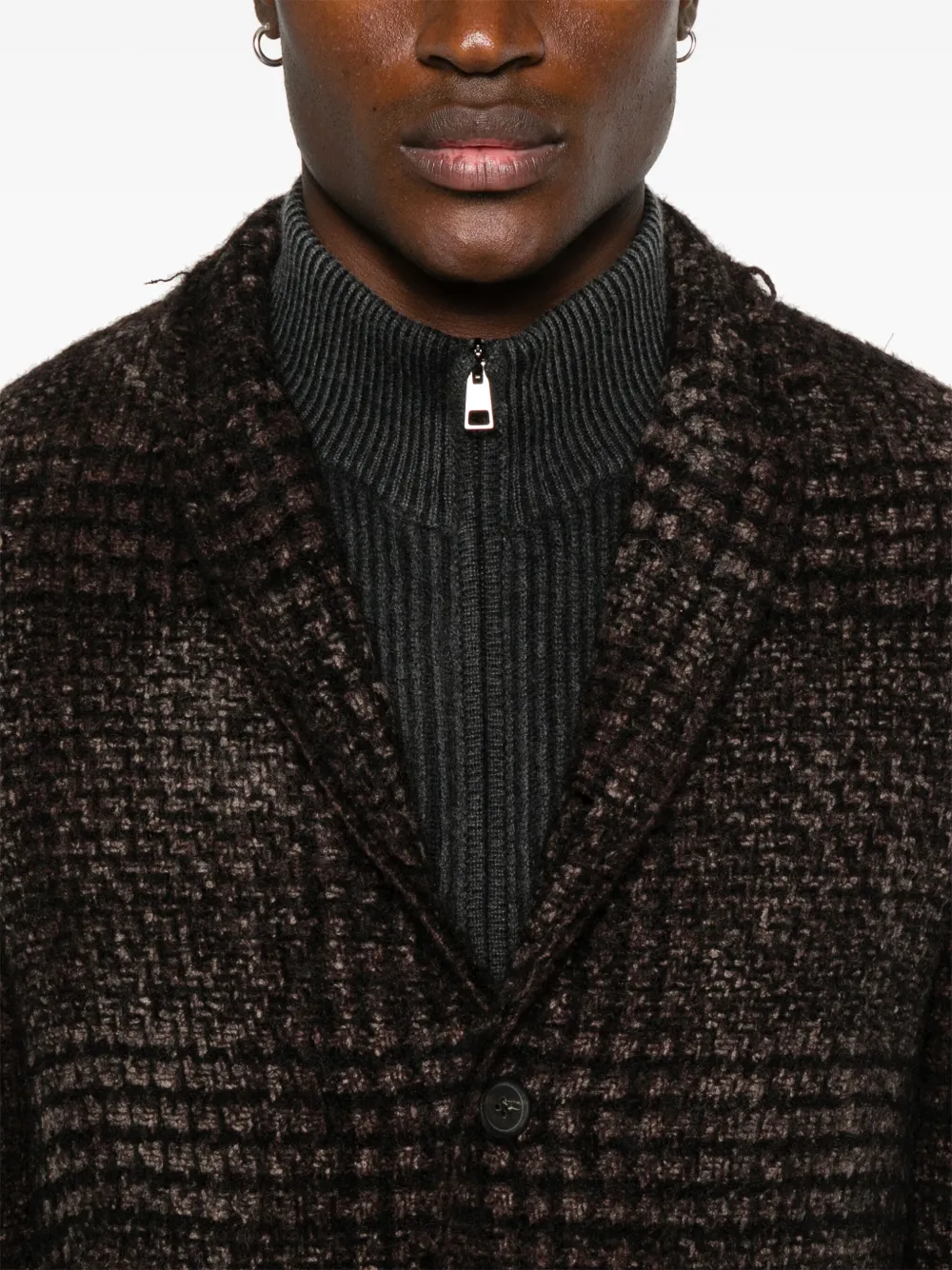 Avant Toi Prince Of Wales Coat | Brown | FARFETCH