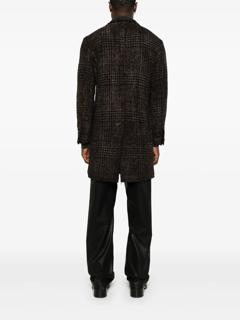 Avant Toi Prince Of Wales Coat | Brown | FARFETCH