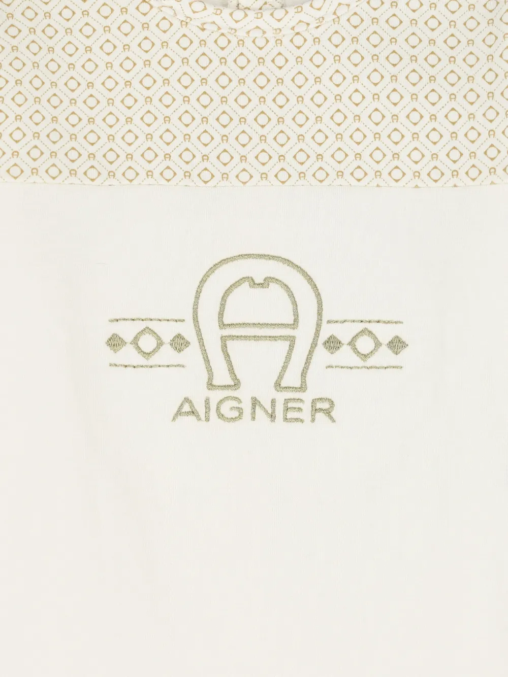 Aigner Kids logo-embroidered Babygrow Set | Neutrals | FARFETCH