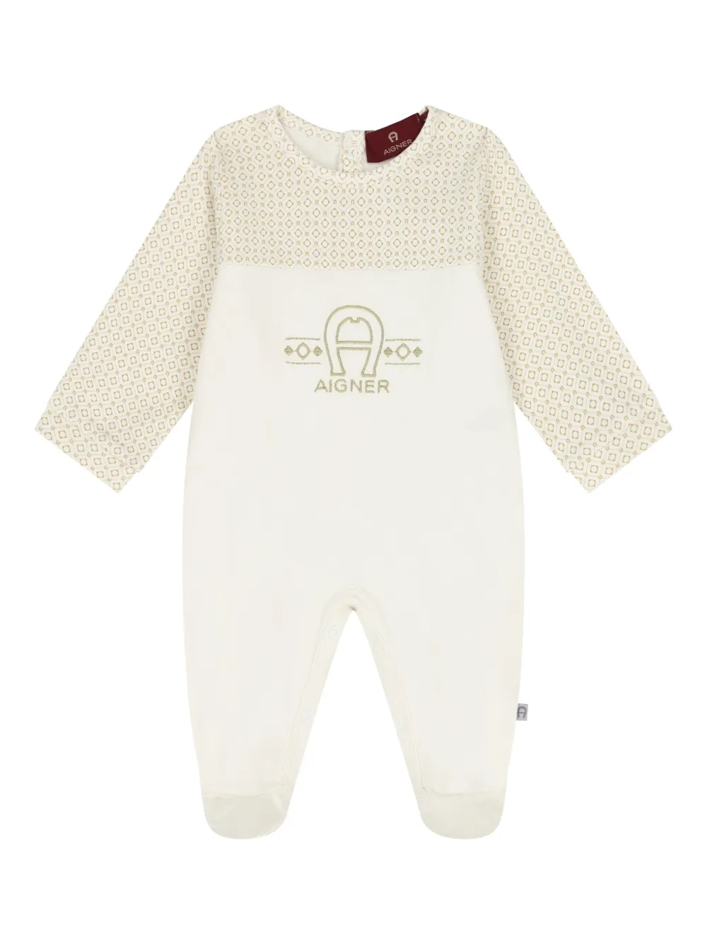 Aigner Kids logo-embroidered Babygrow Set | Neutrals | FARFETCH