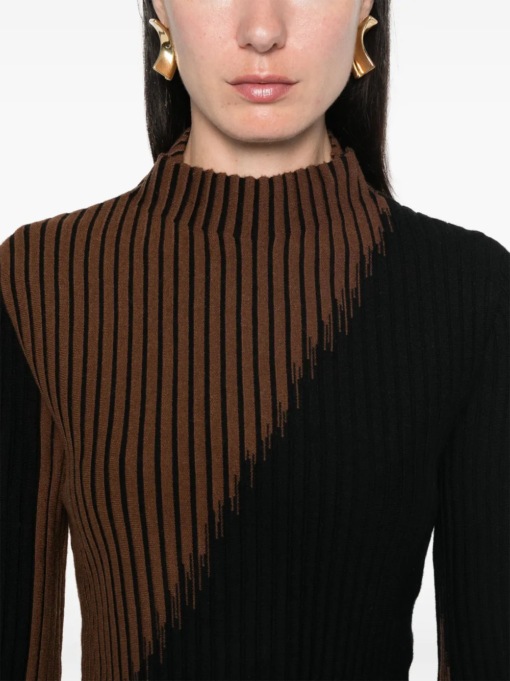 DVF Diane Von Furstenberg Ribbed Sweater | Black | FARFETCH