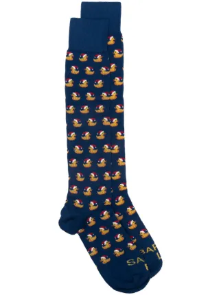 MC2 Saint Barth Ducky Santa Claus Socks | Blue | FARFETCH
