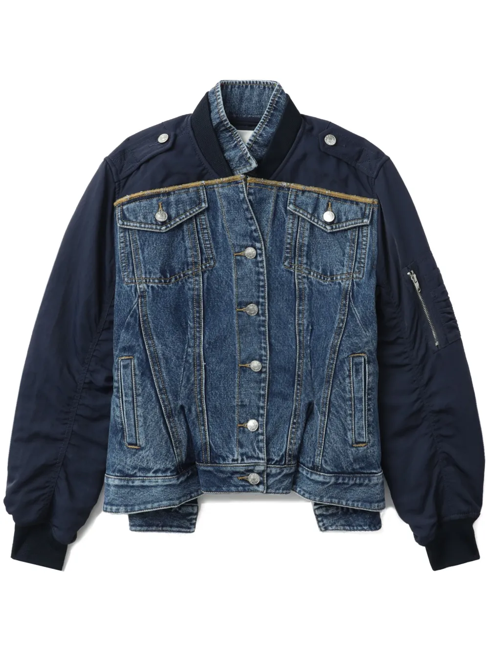 3.1 Phillip Lim Hybrid Denim Flight Jacket | Blue | FARFETCH