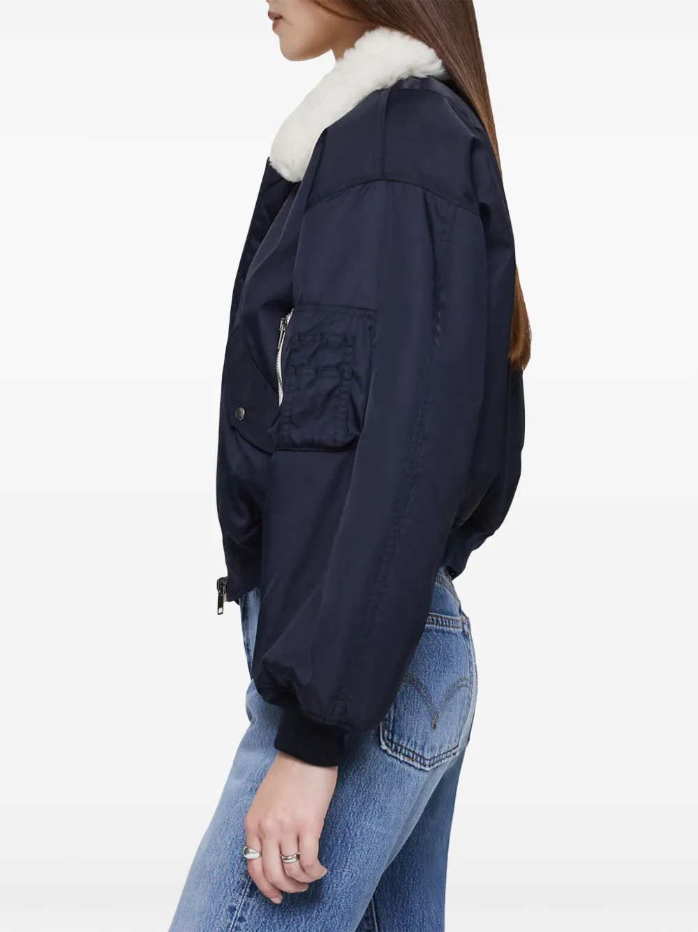 RE/DONE Shrunken ボンバージャケット | ブラック | FARFETCH JP