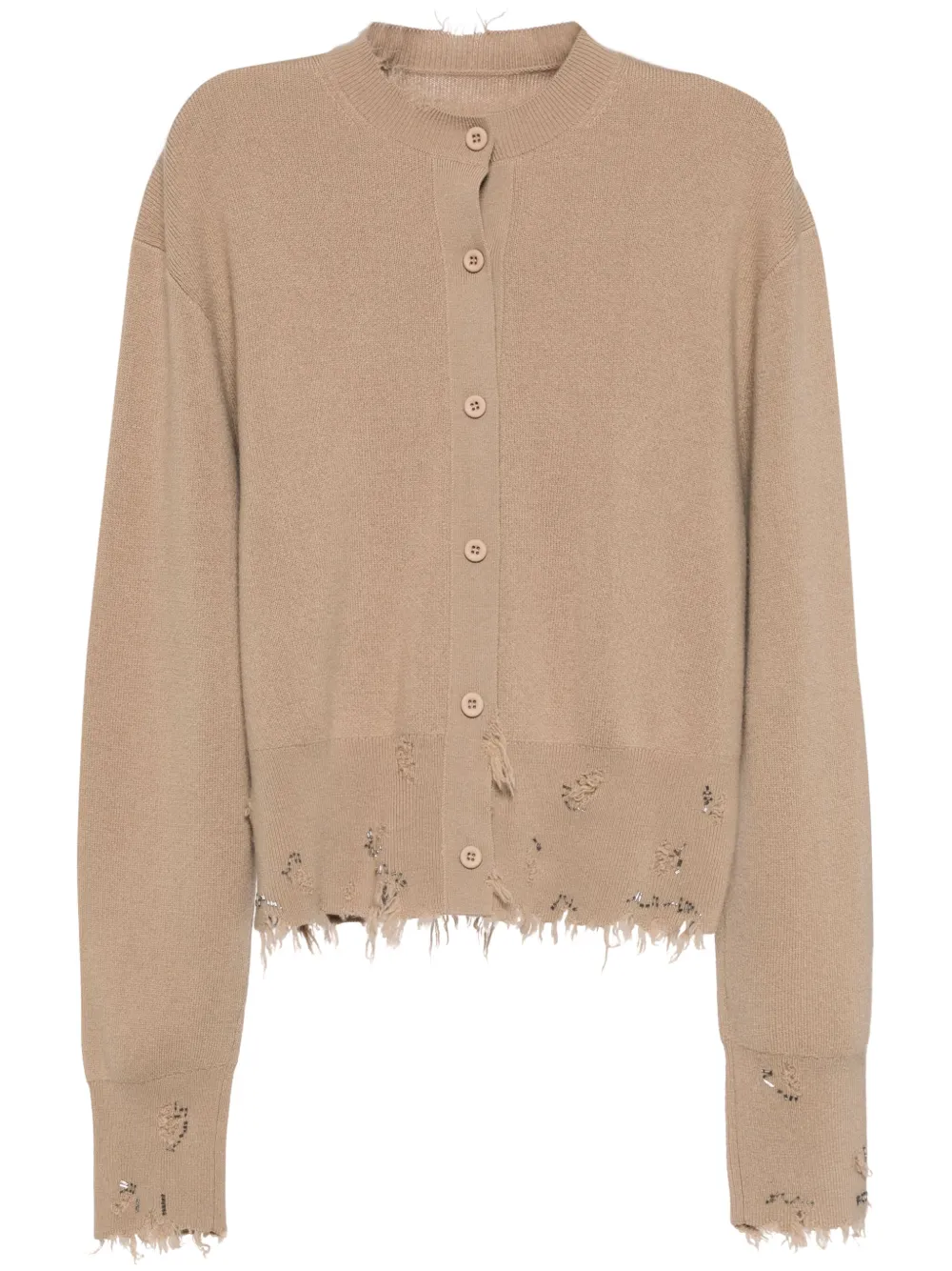 JNBY Distressed button-up Cardigan | Brown | FARFETCH