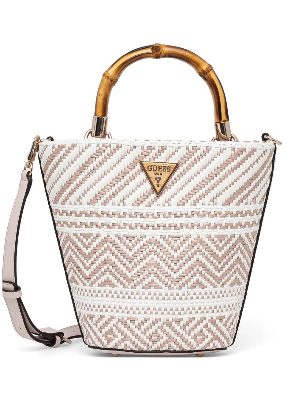 GUESS USA logo-plaque Tote Bag | White | FARFETCH