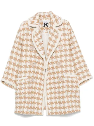 Edward Achour Paris Houndstooth Coat | Neutrals | FARFETCH